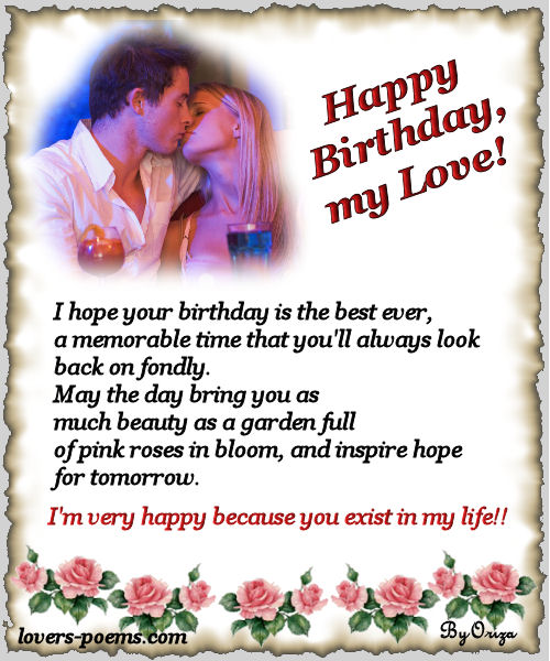 Happy Birthday To My Love 2 Poetry By Oriza Martins Love Poems